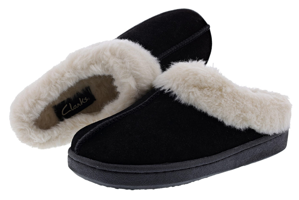 Clarks JMS0587 Suede Indoor Outdoor House Slippers Women s Shoe City