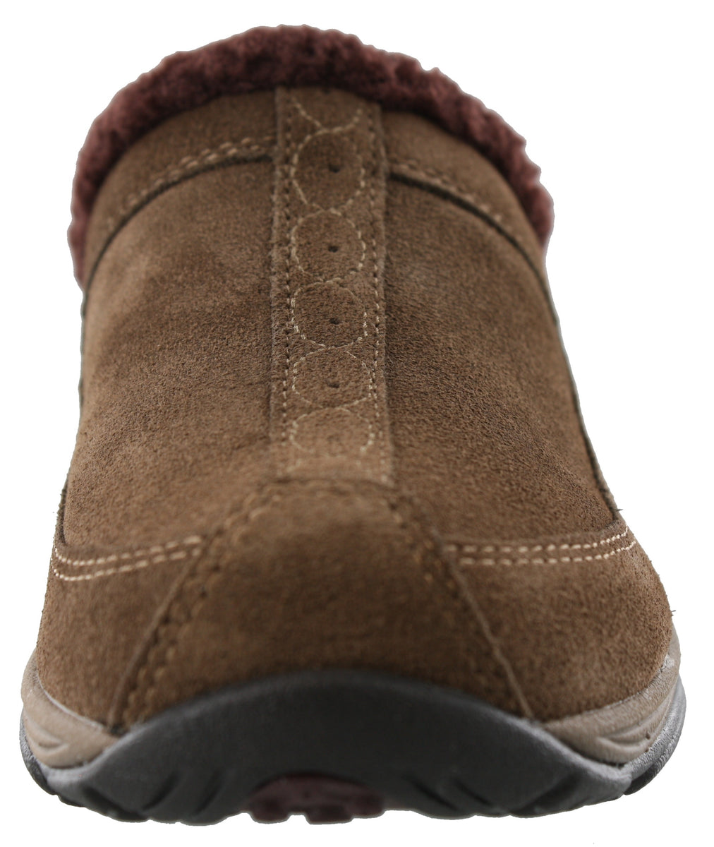 Easy Spirit Women Warm Wide Width Cozy Clog Slippers Exchange- Shoe City